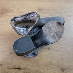 freebird | Shoes | Freebird Distress Blue Leather Bootie | Poshmark